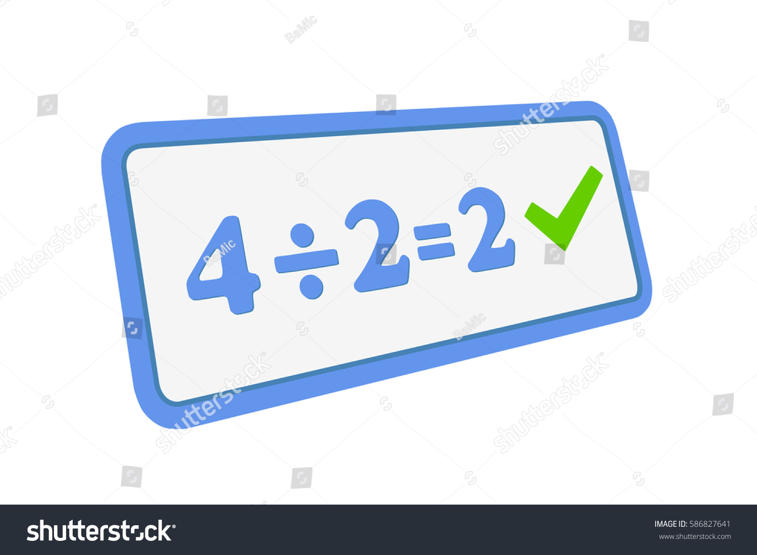 Basic Division Equation Check Mark Stock Illustration 586827641 ...
