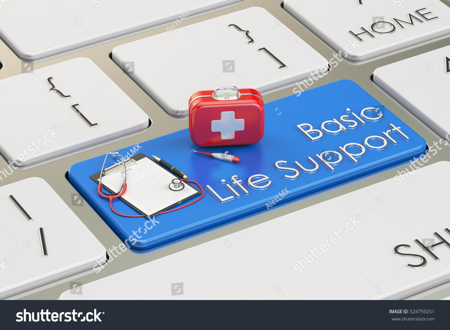 Basic Life Support Key On Keyboard: ภาพประกอบสต็อก 524759251 | Shutterstock