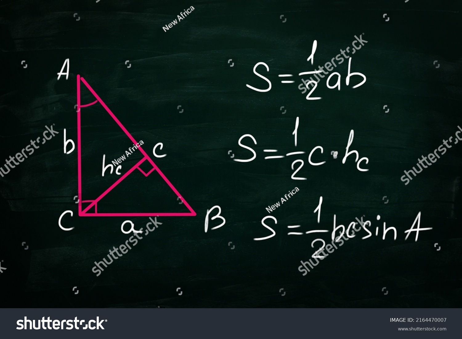 Basic Triangle Area Formulas Written On Stock Illustration 2164470007 ...