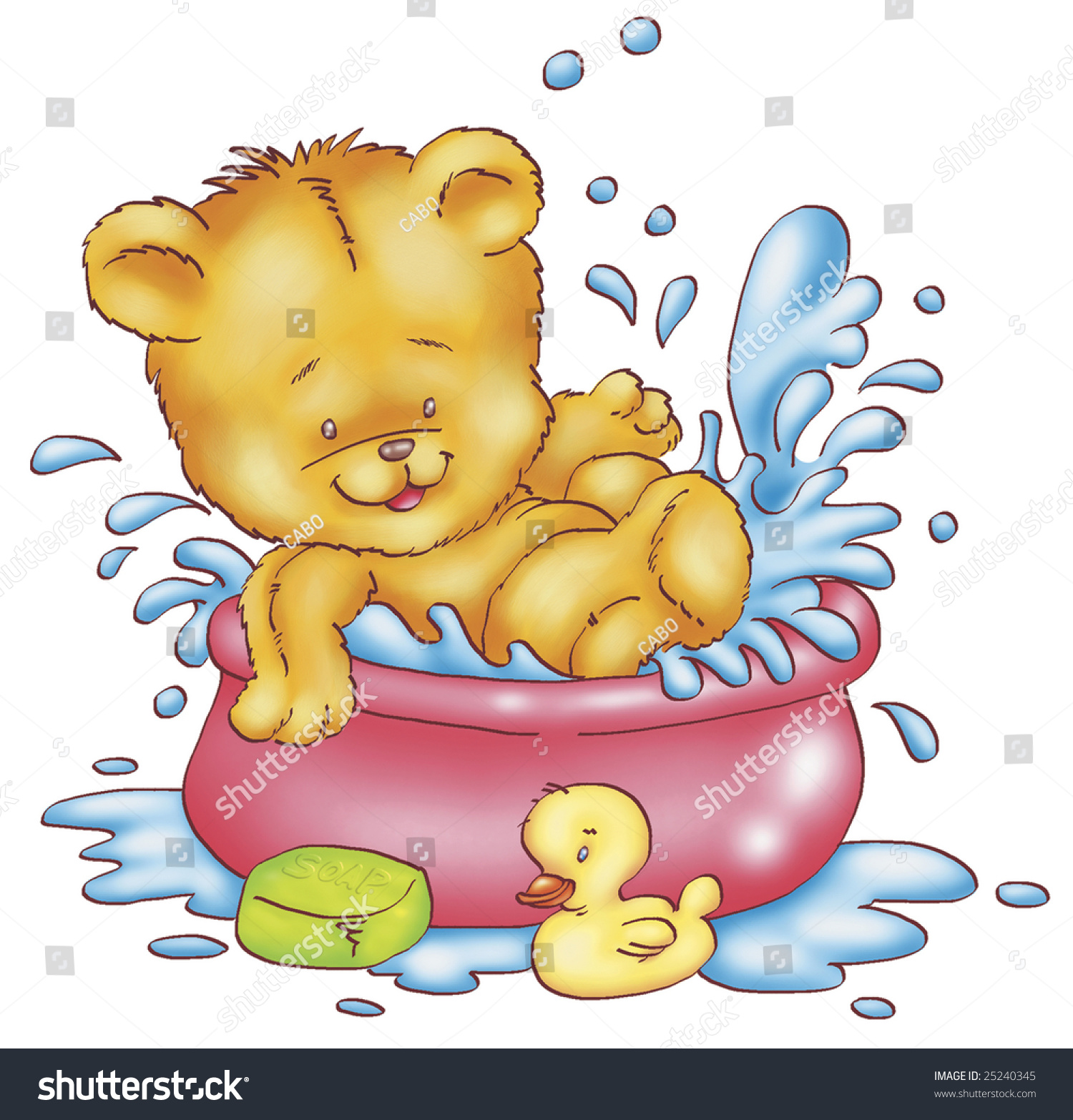 Bath Time Stock Illustration 25240345 | Shutterstock