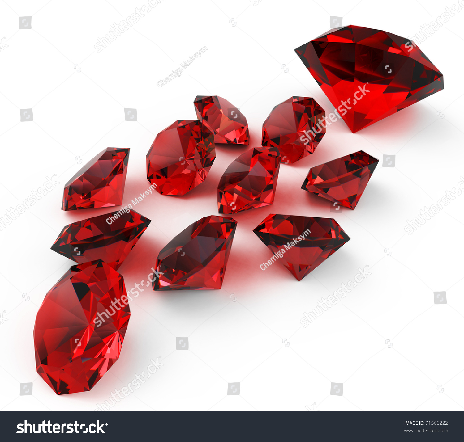 Beautiful Ruby Gems Stock Photo 71566222 : Shutterstock
