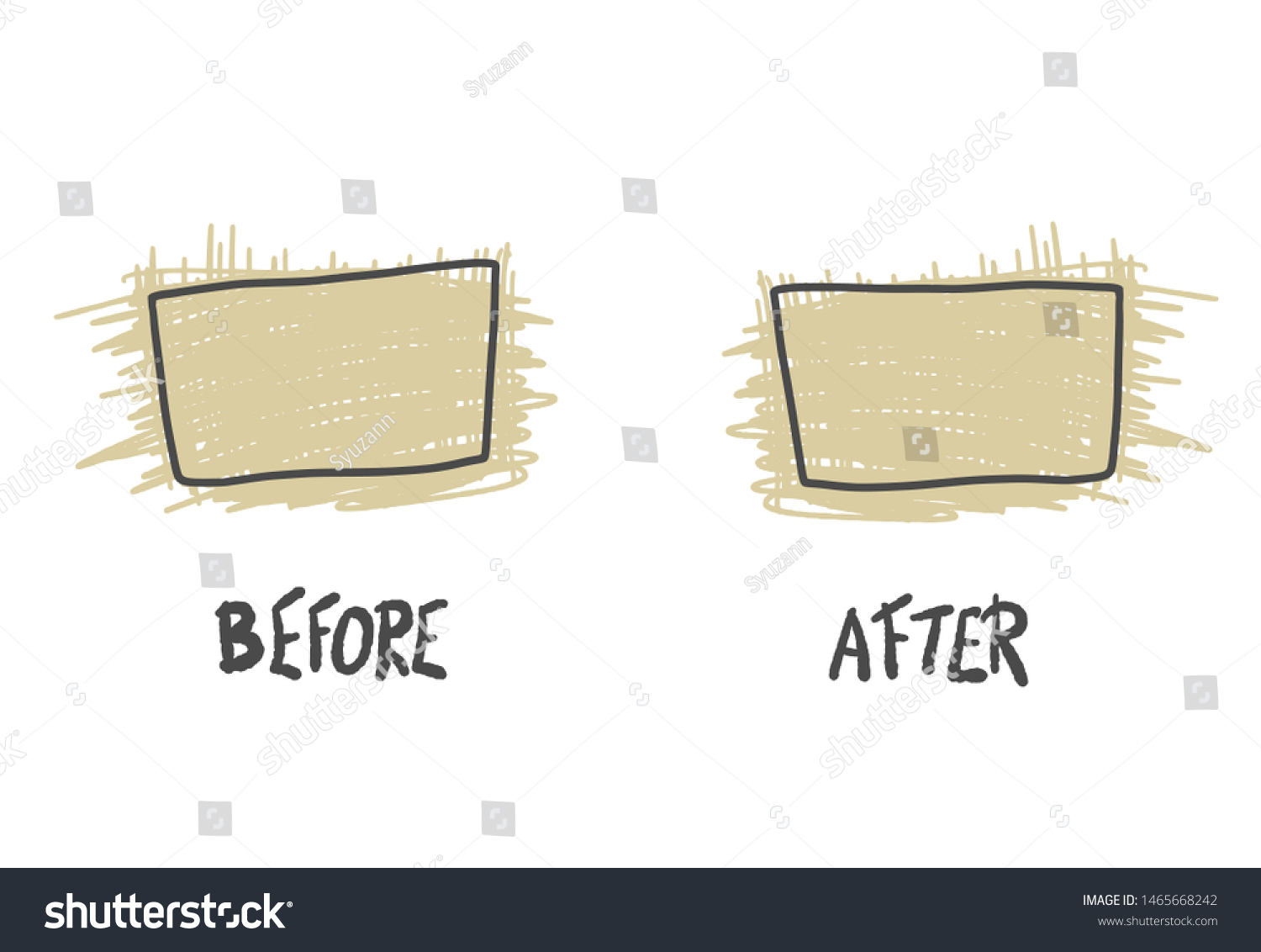 Before After Template Background Comparison Concept 库存插图 1465668242 ...