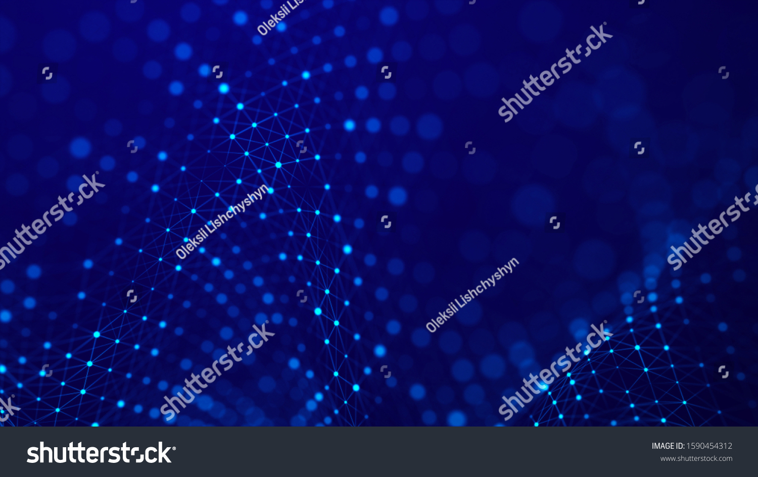 Big Data Visualization 3d Technology Blue: ilustrações stock 1590454312 ...