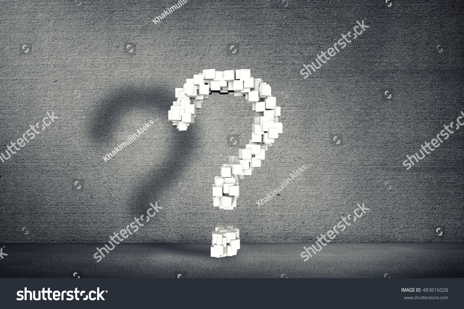 Big Question Mark 3d Rendering Stock Illustration 483816028 | Shutterstock