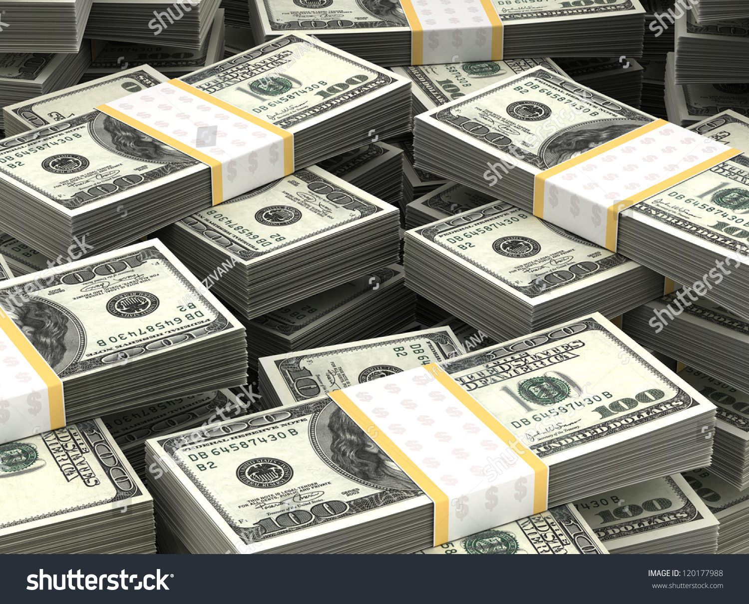 Billion Dollars Background Computer Generated High Stock Illustration ...