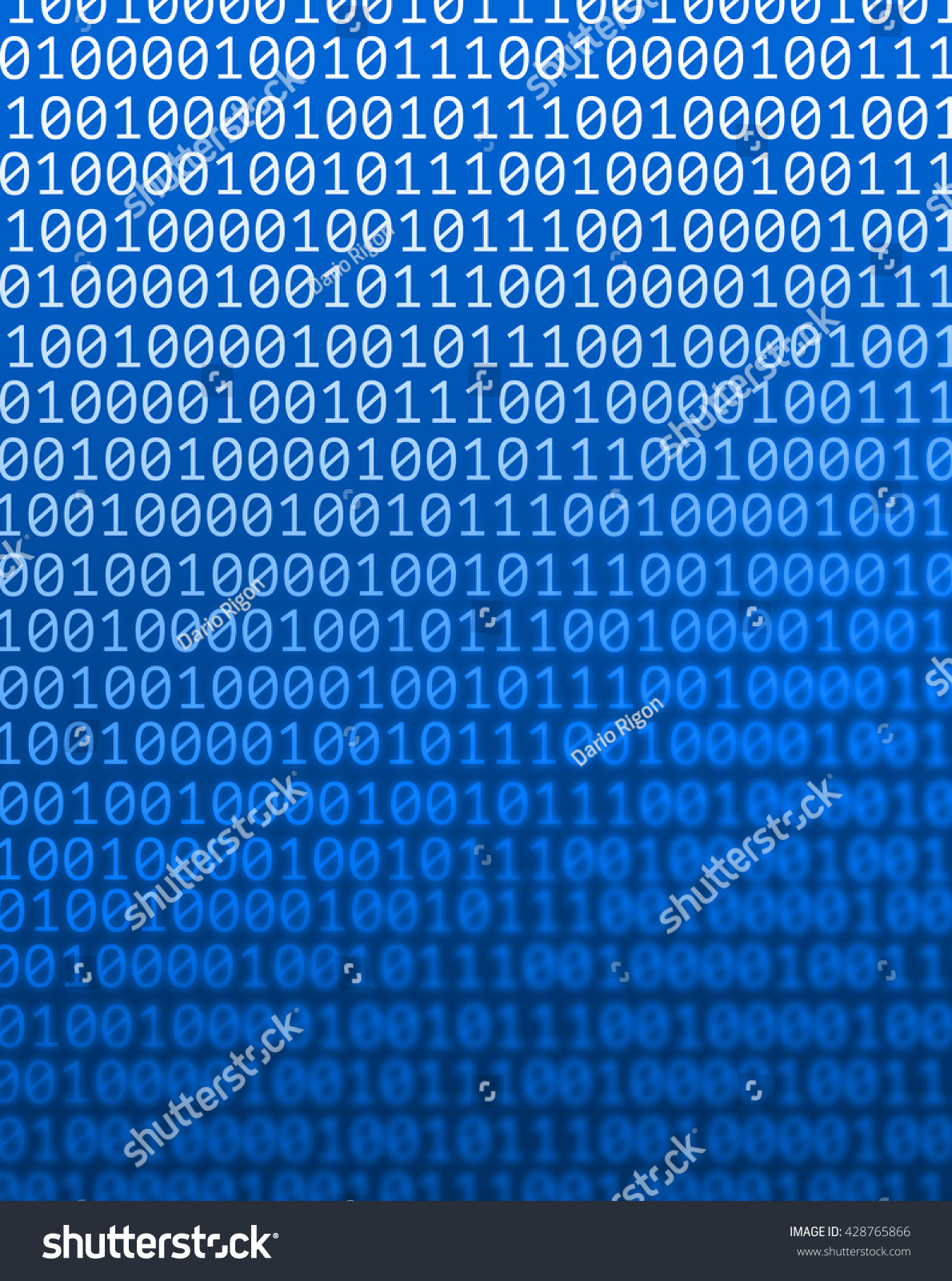Binary Computer Code Repeating Background Stock Illustration 428765866