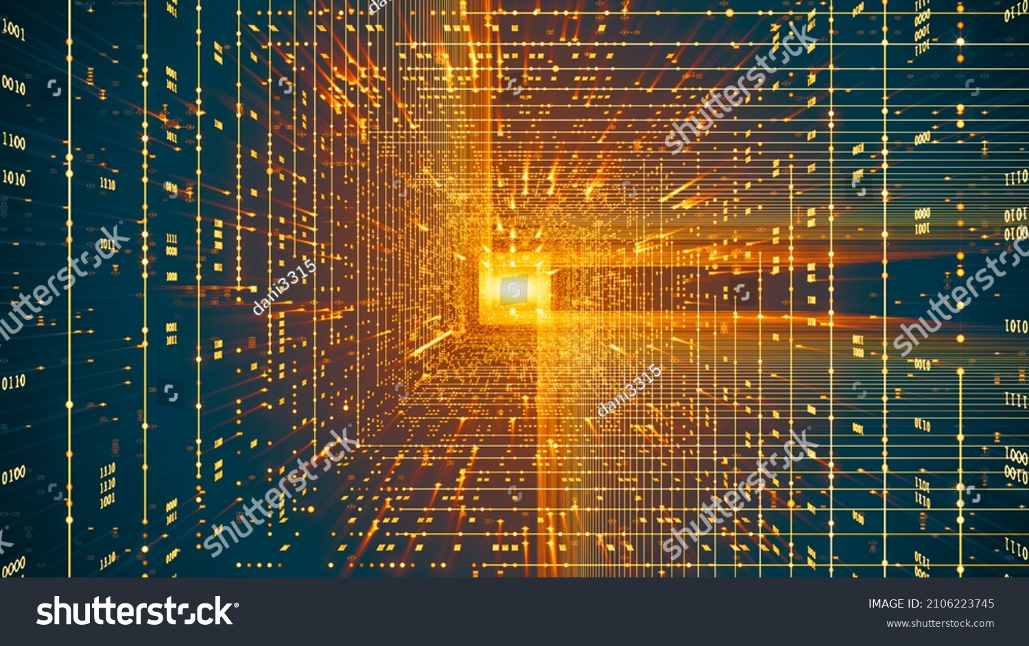 Binary Data Stream Background Transfer Information Stock Illustration ...