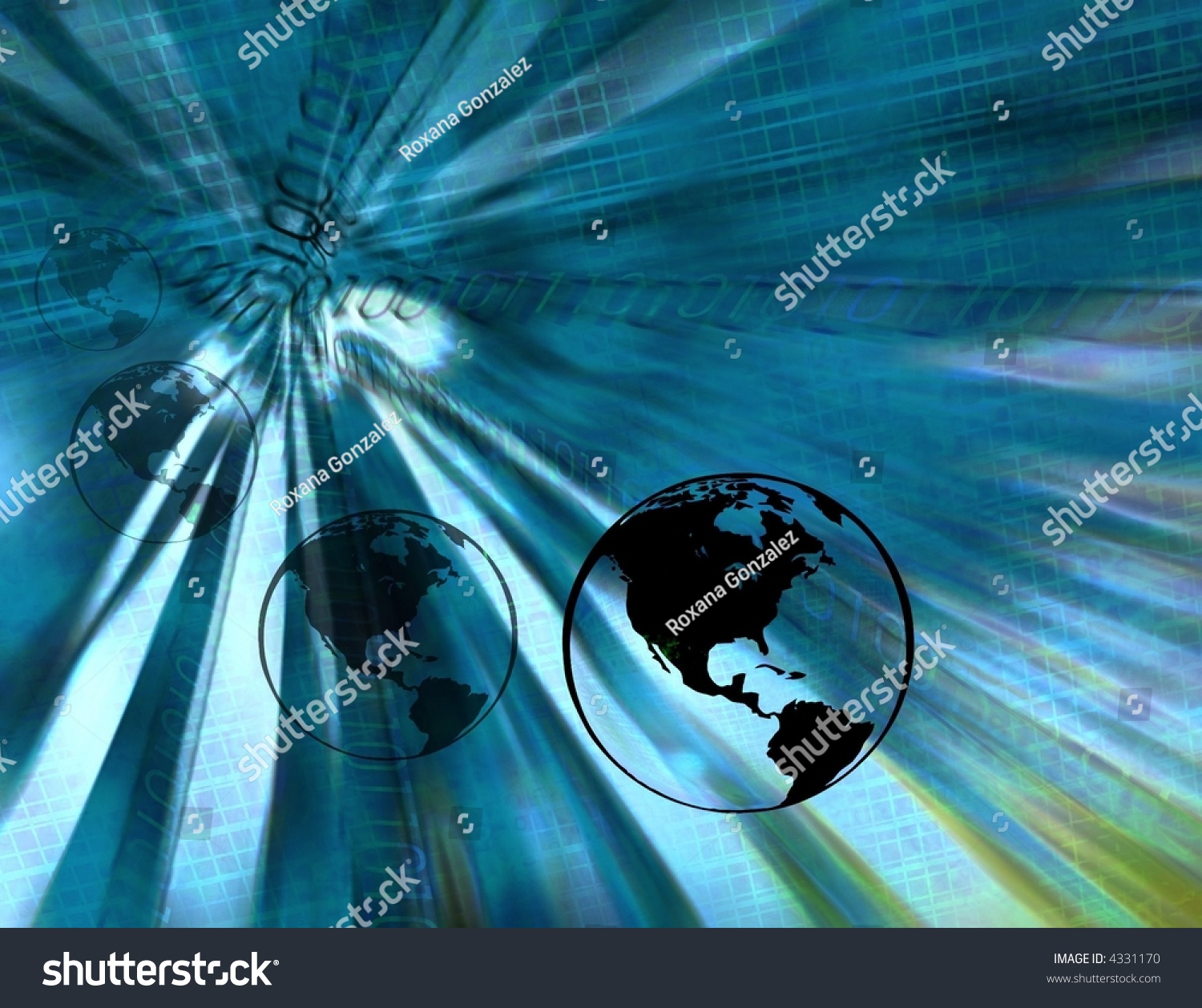 Binary Earth Globe Computer Technology Concept Stock Illustration 4331170