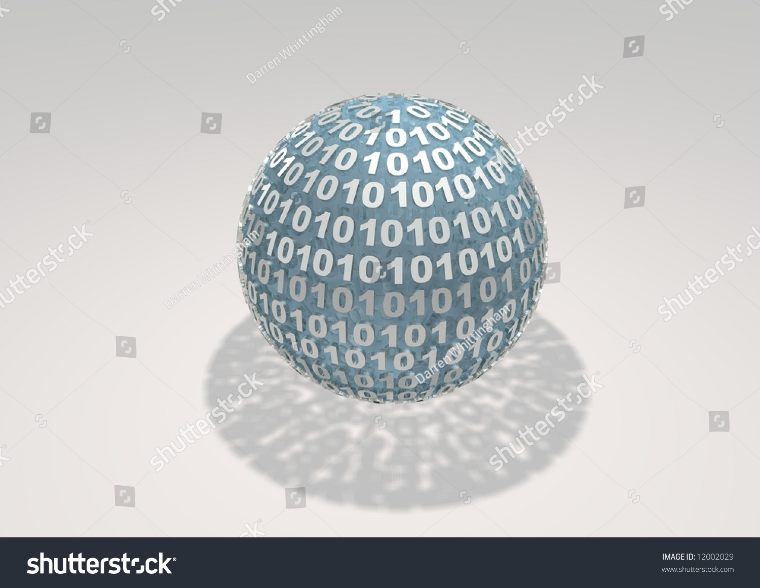 Binary Sphere On White Background Stock Illustration 12002029