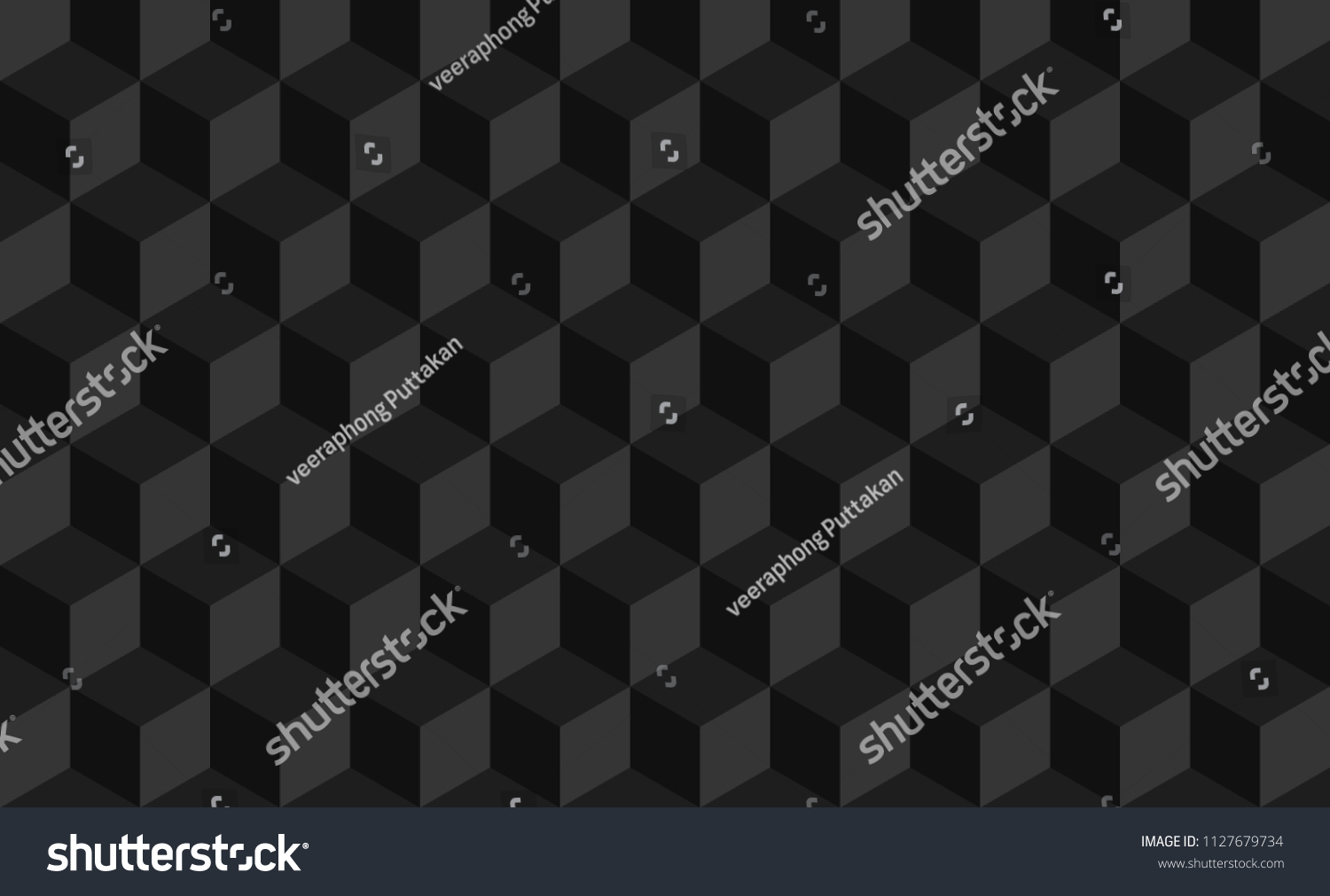 Black Abstract Geometric Pattern Black Square Stock Illustration 1127679734