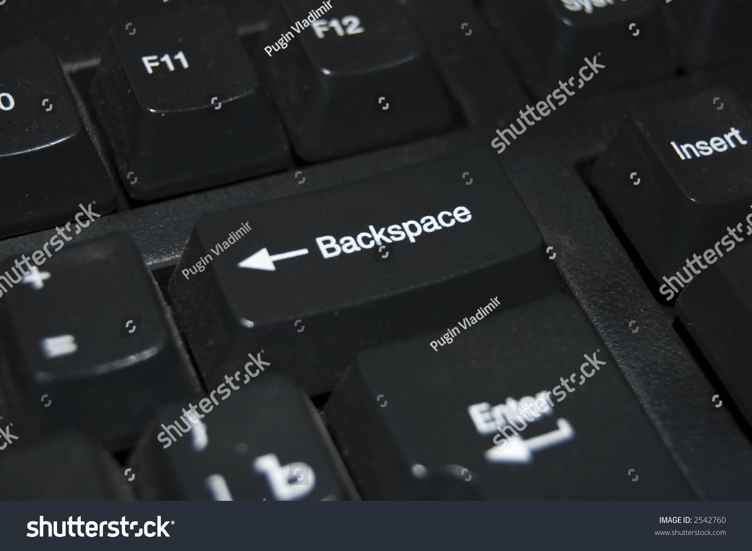 Black Backspace Button Stock Photo 2542760 : Shutterstock