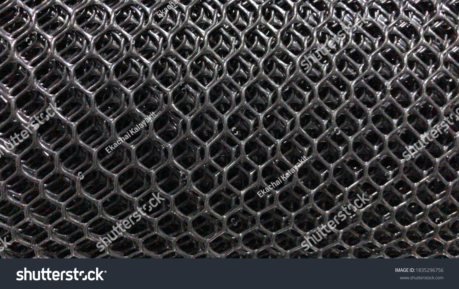 Black Plastic Grille Pattern Background Stock Photo 1835296756 ...