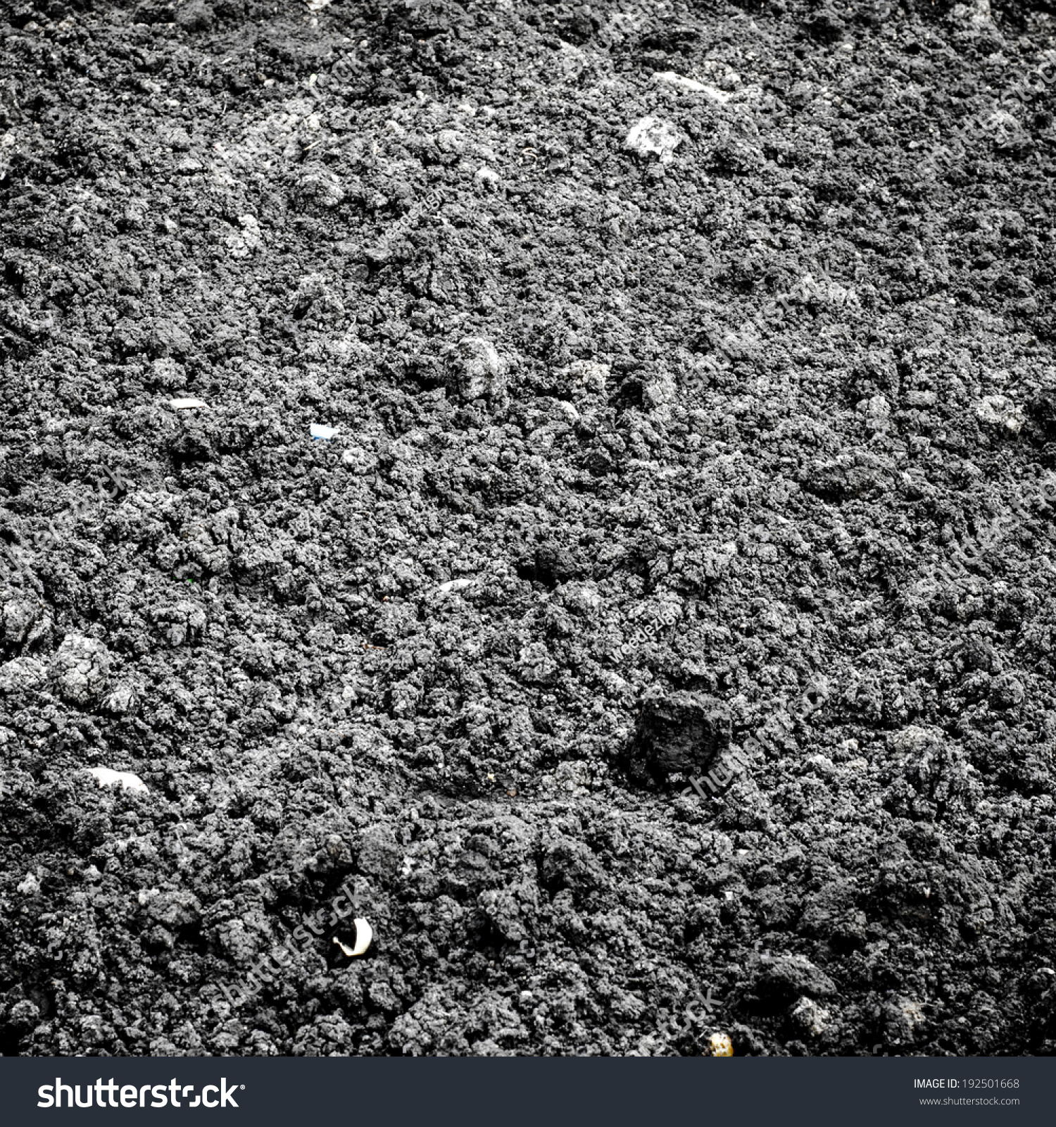 Black Soil Texture Background Perspective Stock Photo (Edit Now) 192501668