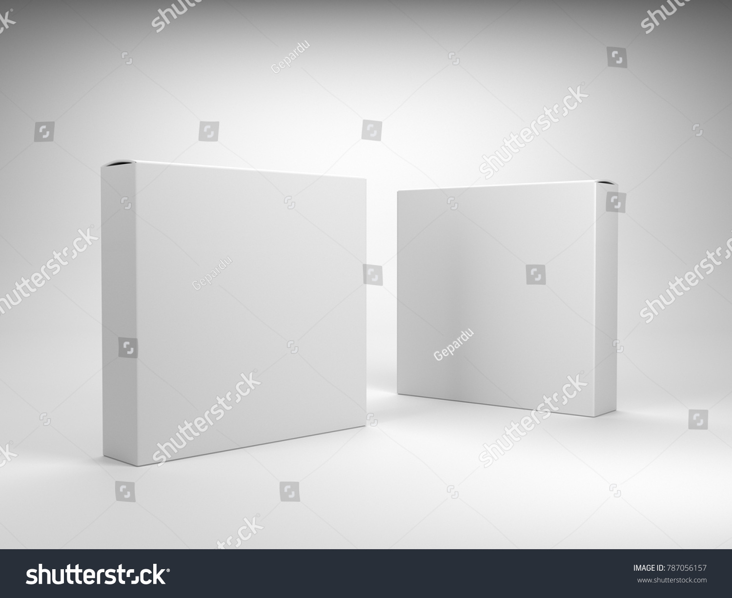 Blank Box Composition 3d Rendering Stock Illustration 787056157 ...