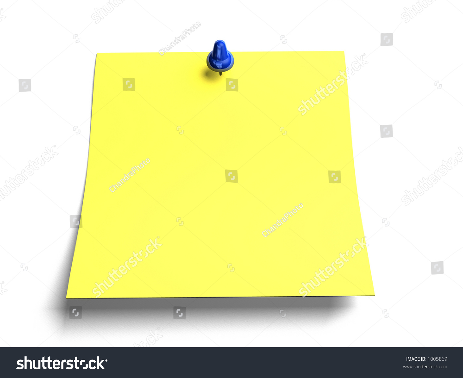 Blank Note Pushpin Stock Illustration 1005869