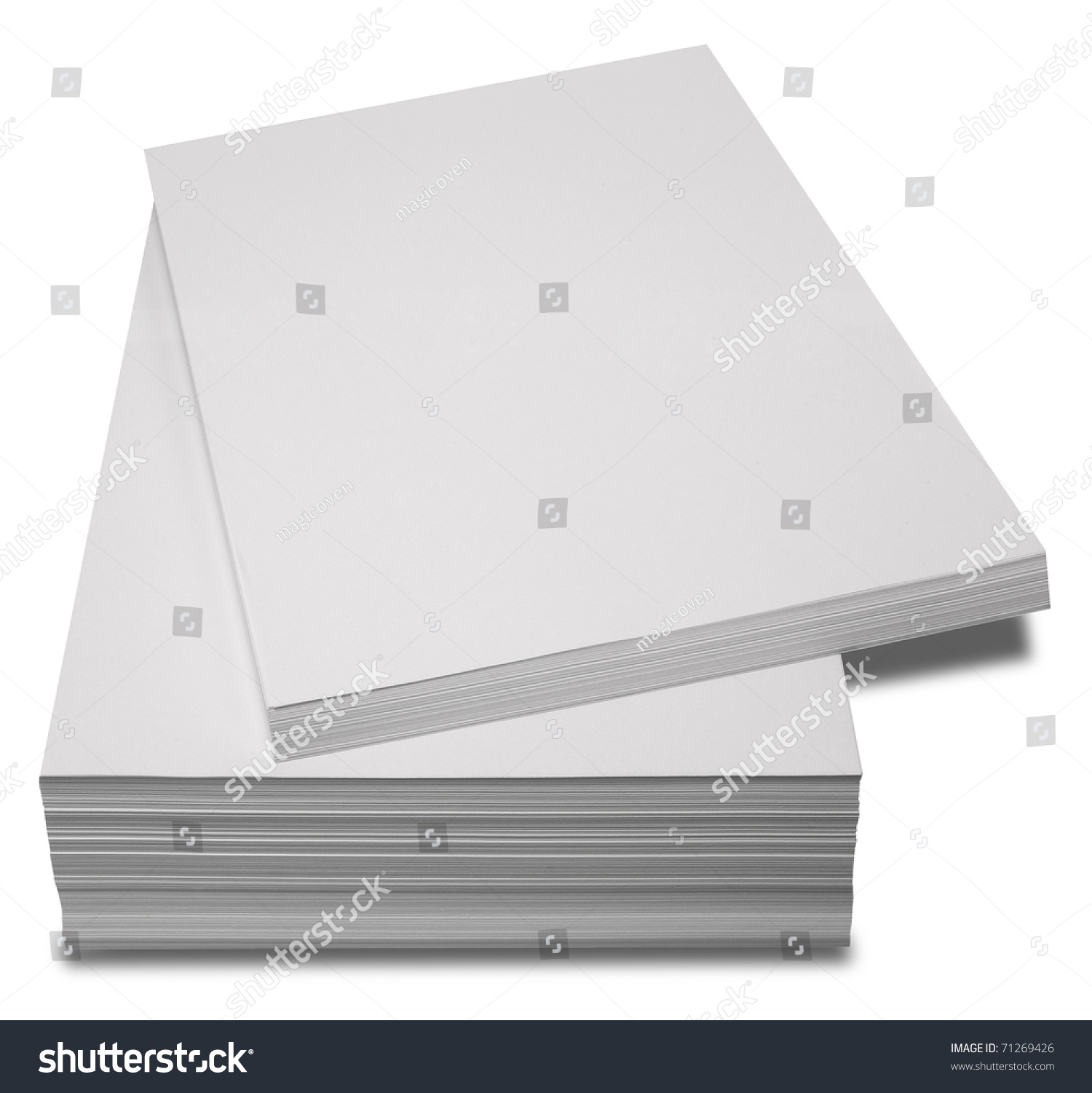 Blank Paper Stack Path Stock Photo 71269426 | Shutterstock