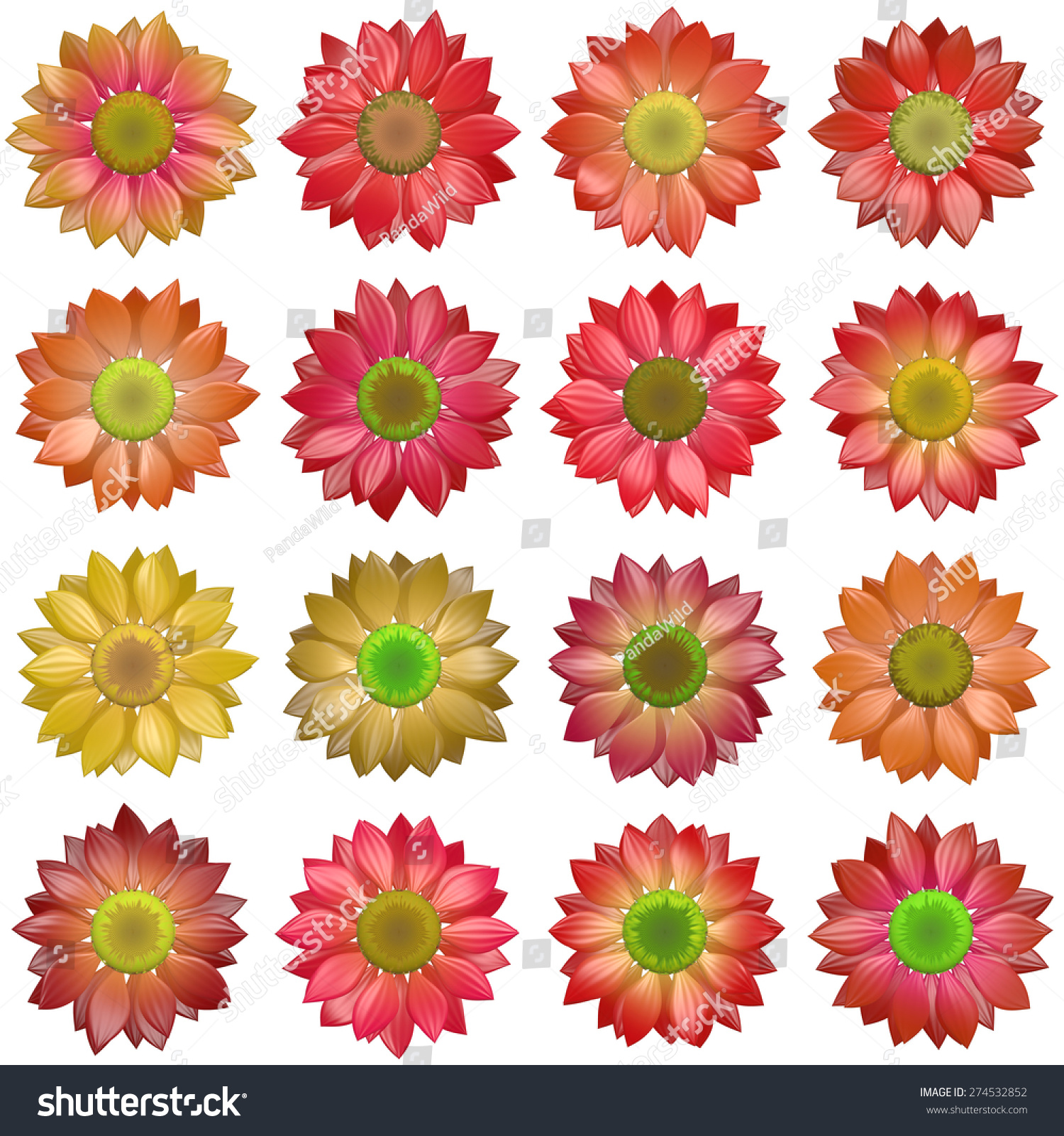Bloom Set Generated Texture Stock Illustration 274532852