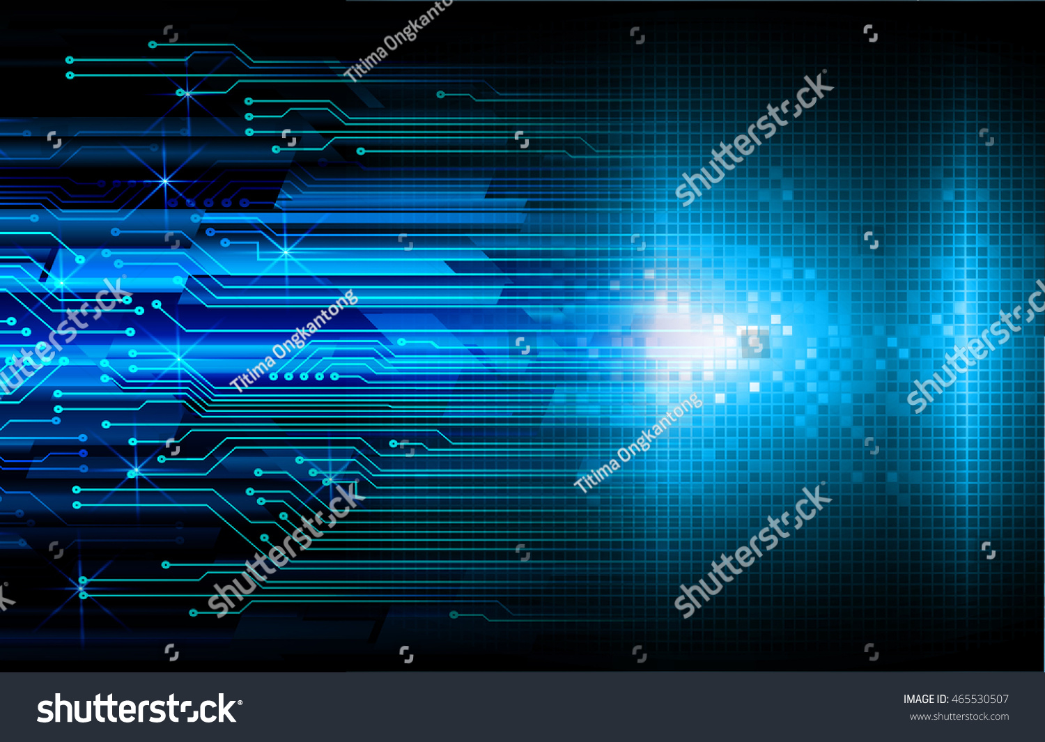 Blue Abstract Cyber Future Technology Concept Stock Illustration ...