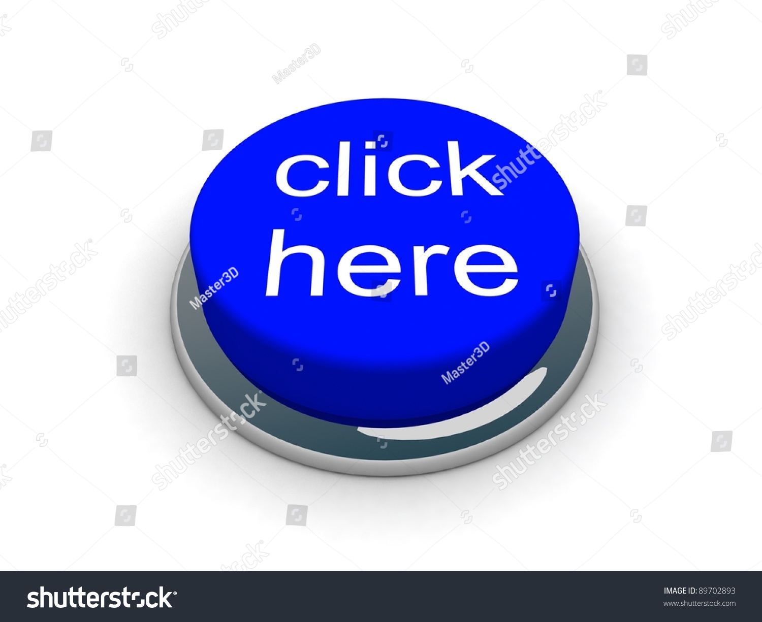Blue Button "Click Here" Stock Photo 89702893 : Shutterstock