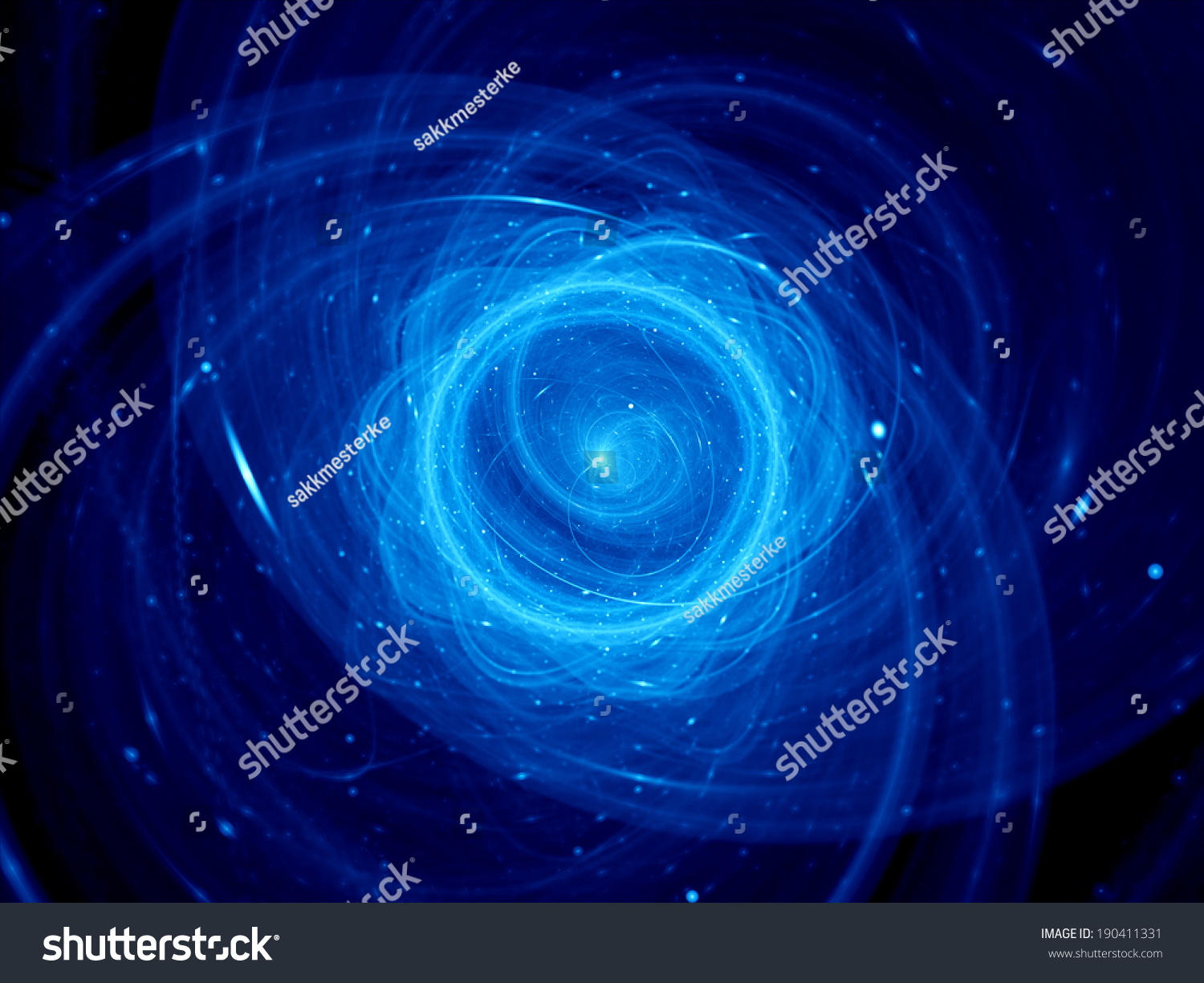 Blue Plasma Object Space Computer Generated 스톡 일러스트 190411331 ...