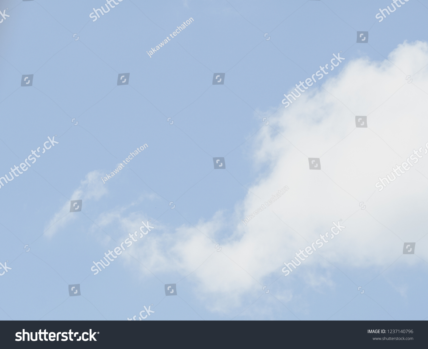 Blue Sky Cloud Minimal Stock Photo (Edit Now) 1237140796