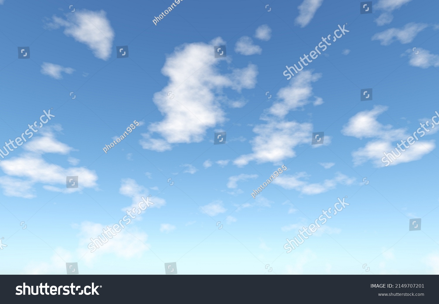 Blue Sky Clouds 3d Rendering Stock Illustration 2149707201 | Shutterstock