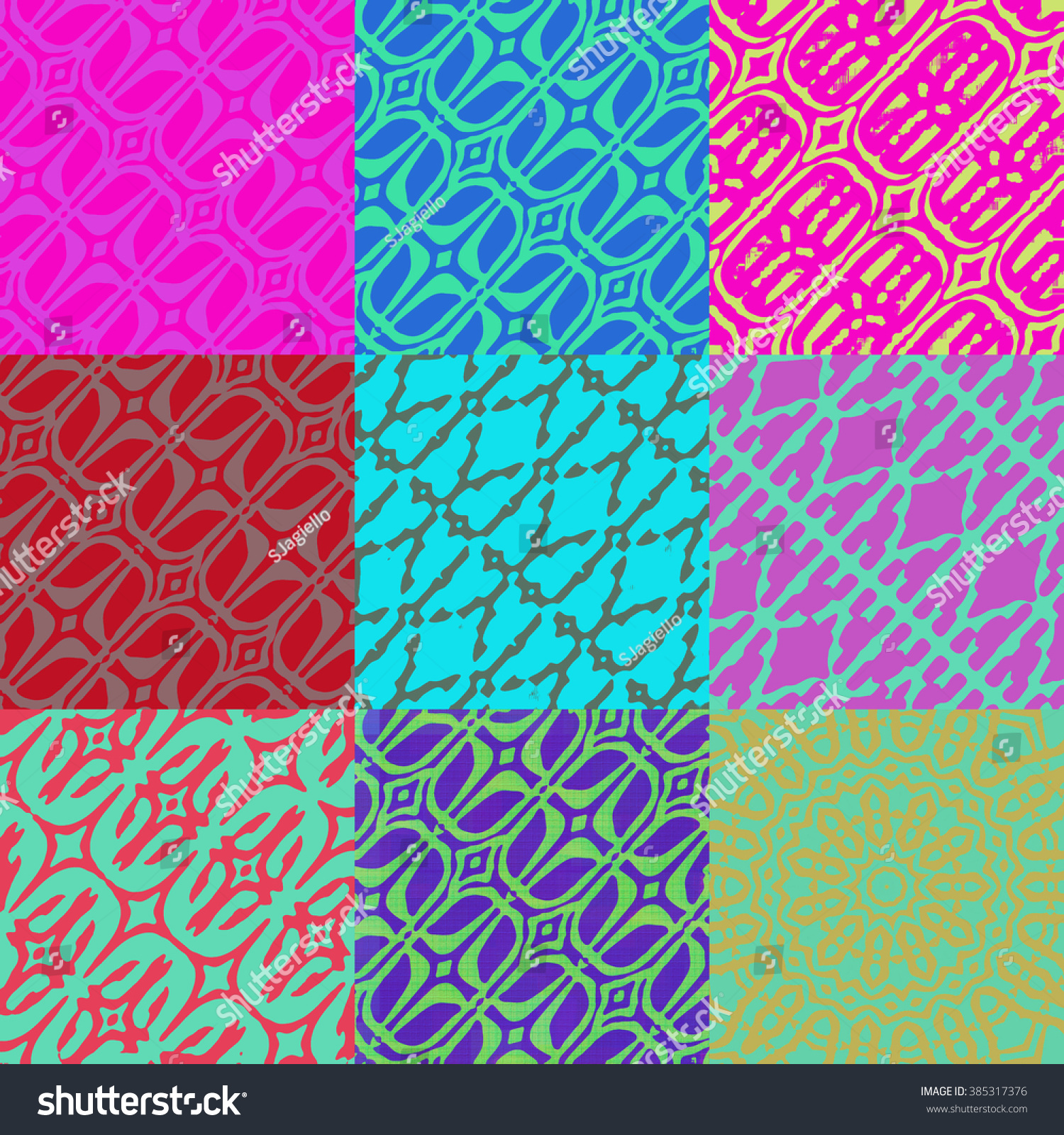 Boho Patterns Stock Illustration 385317376