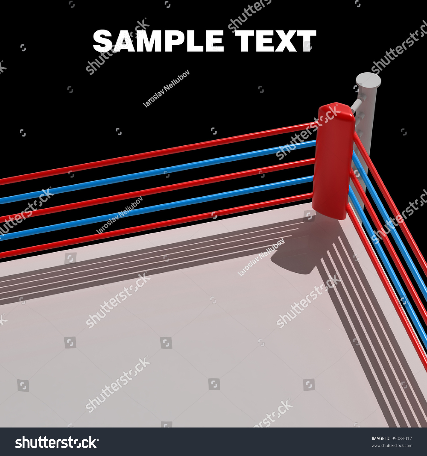 Boxing Ring Background 3d Render High 스톡 일러스트 99084017