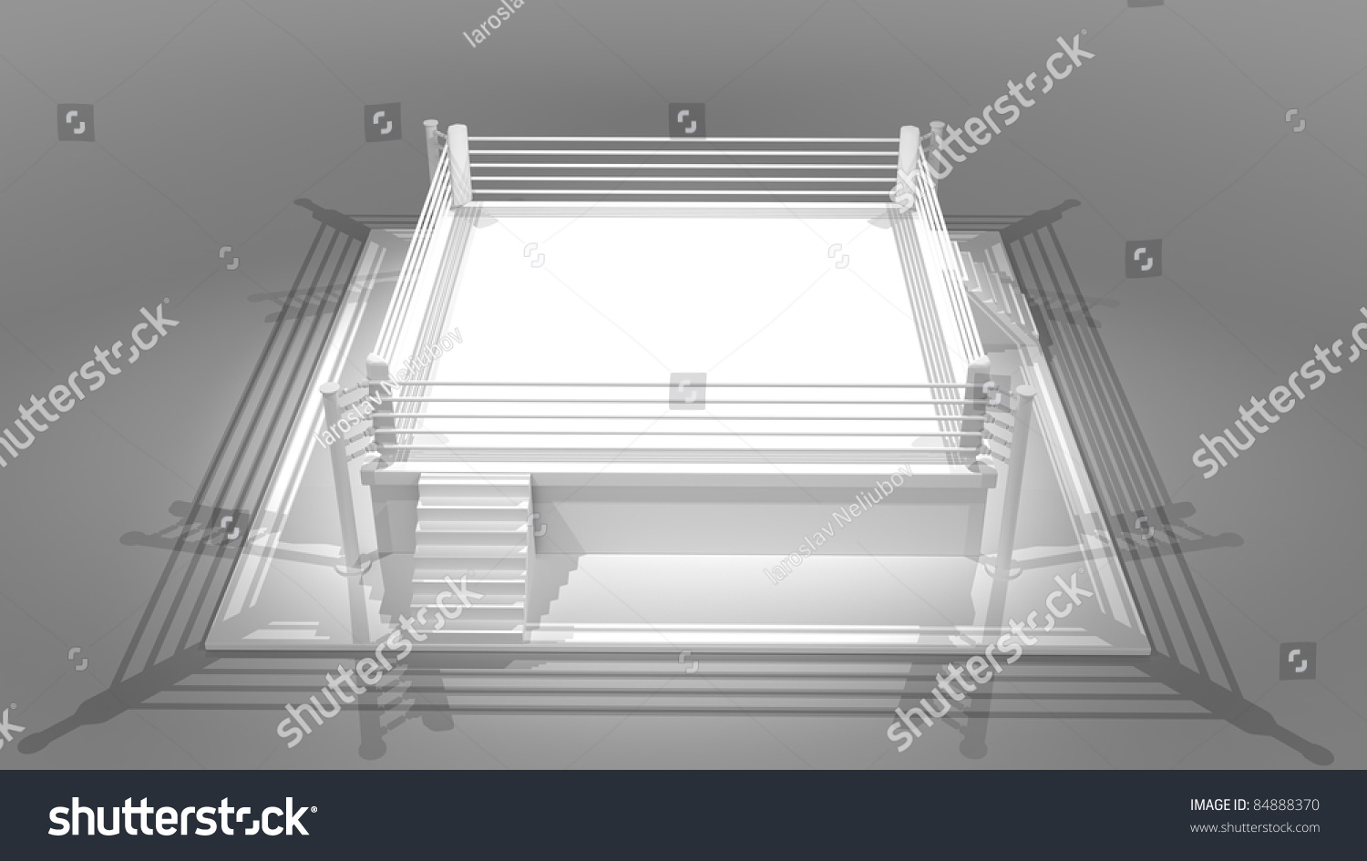 Boxing Ring 3d Render High Resolution: ภาพประกอบสต็อก 84888370 ...