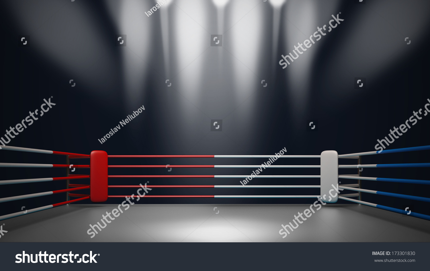 Boxing Ring High Resolution 3 D Render Stock Illustration 173301830 ...
