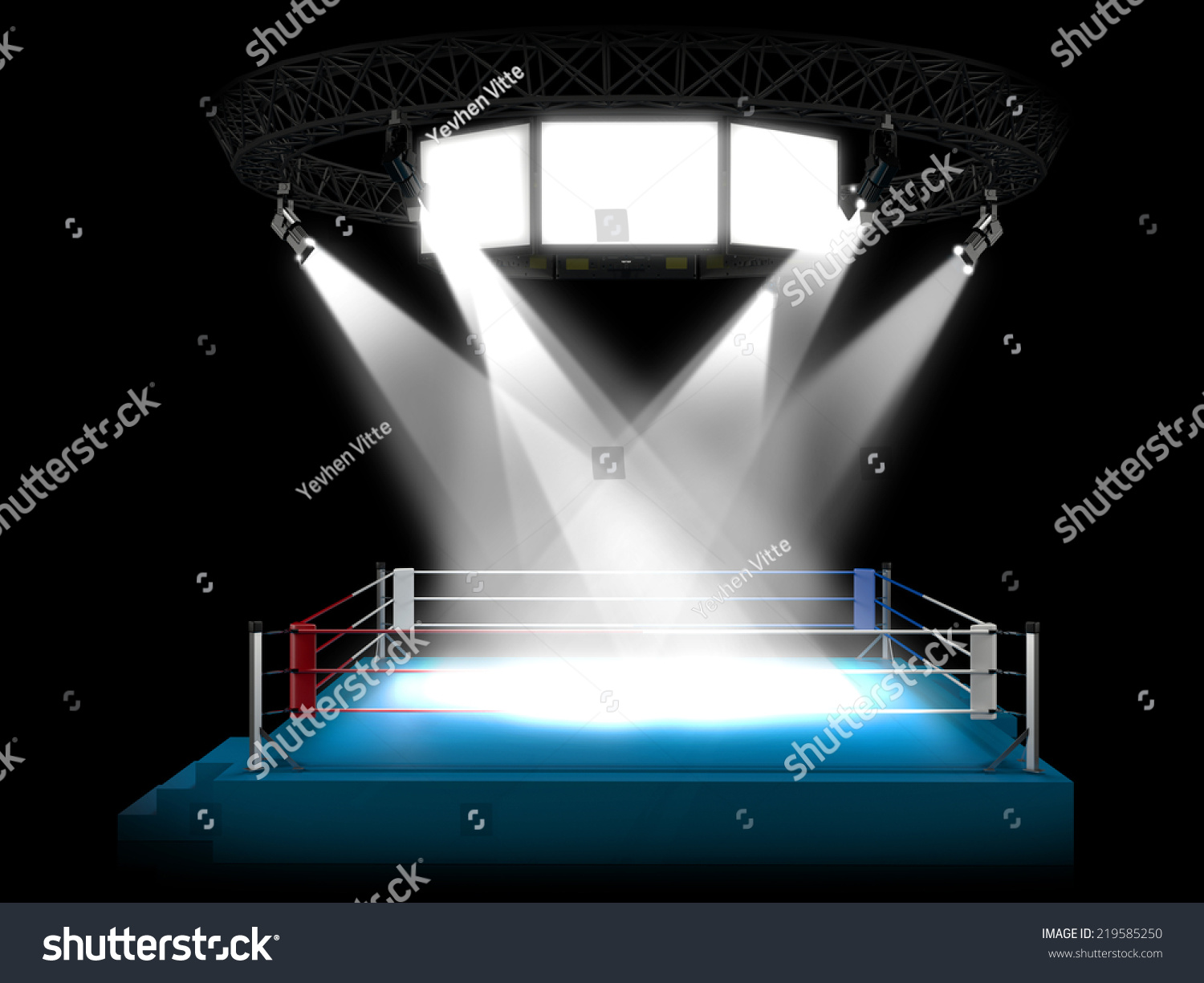 Boxing Ring High Resolution 3d Render Stock Illustration 219585250 ...