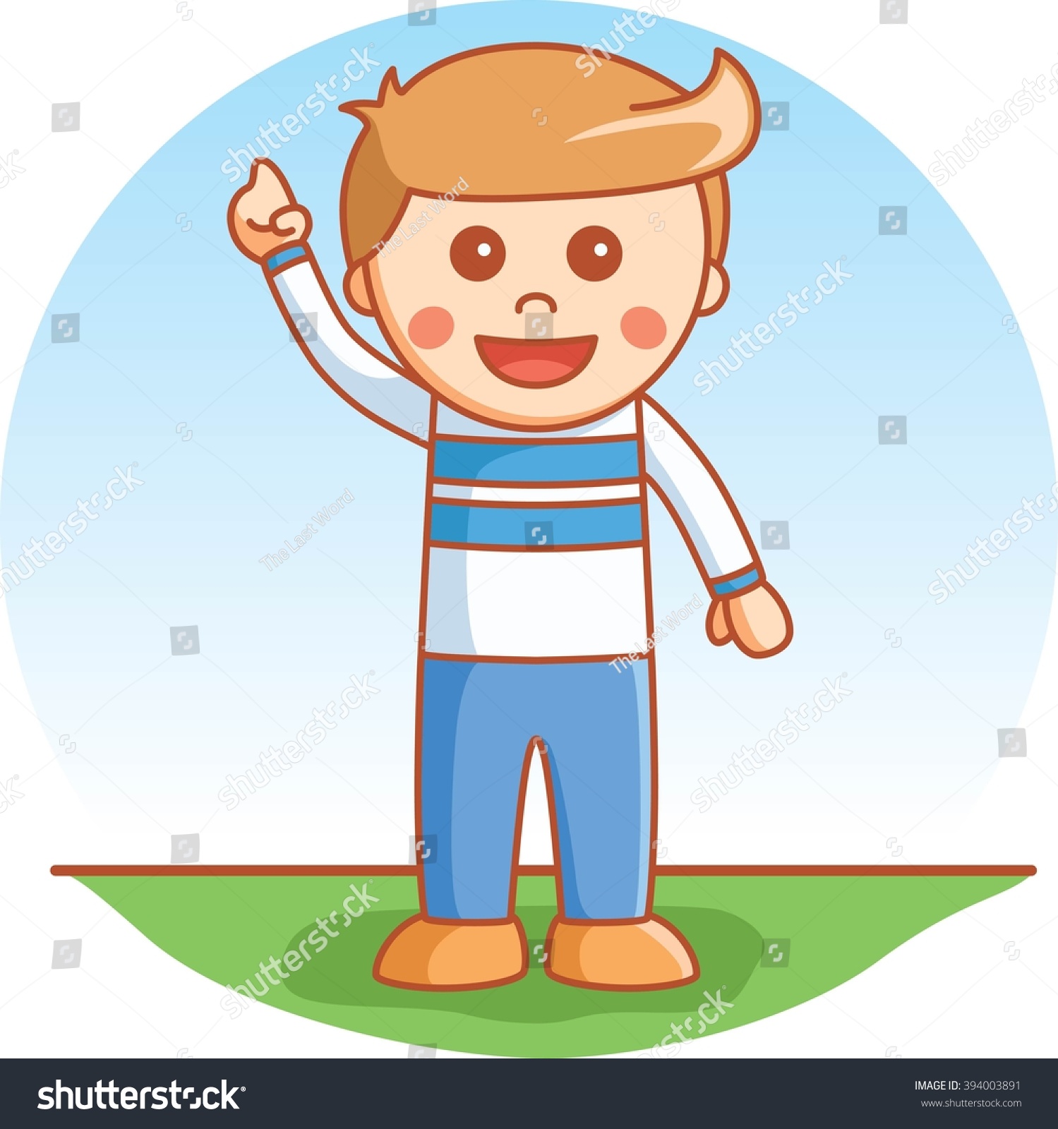Boy Pointing Stock Illustration 394003891 | Shutterstock