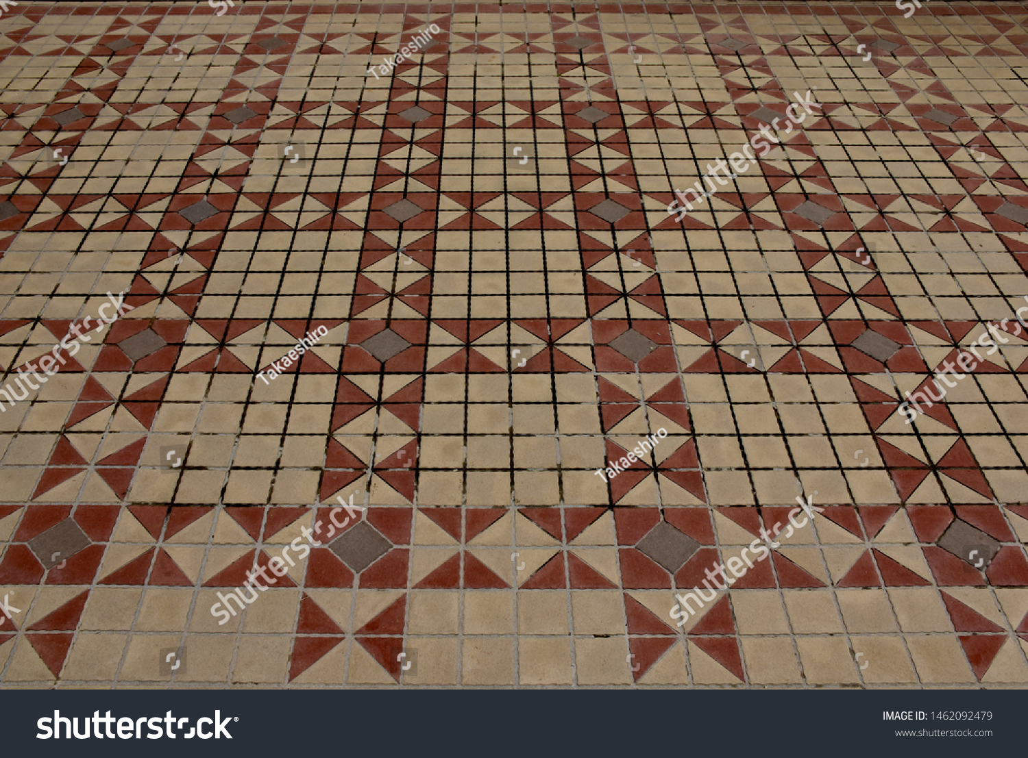 Brick Block Worms On Floorpath Pattern Stock Photo 1462092479 ...