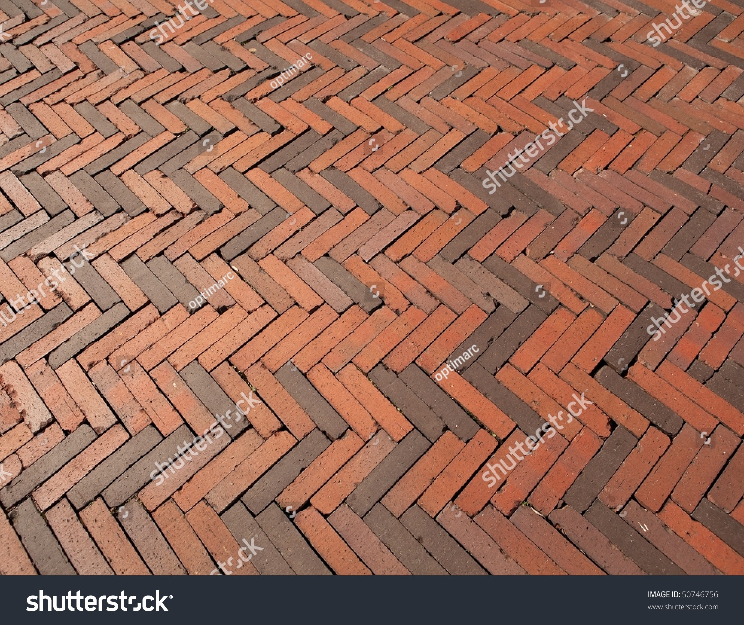 Brick Pavement Diagonal Pattern Stock Photo (Edit Now) 50746756 ...