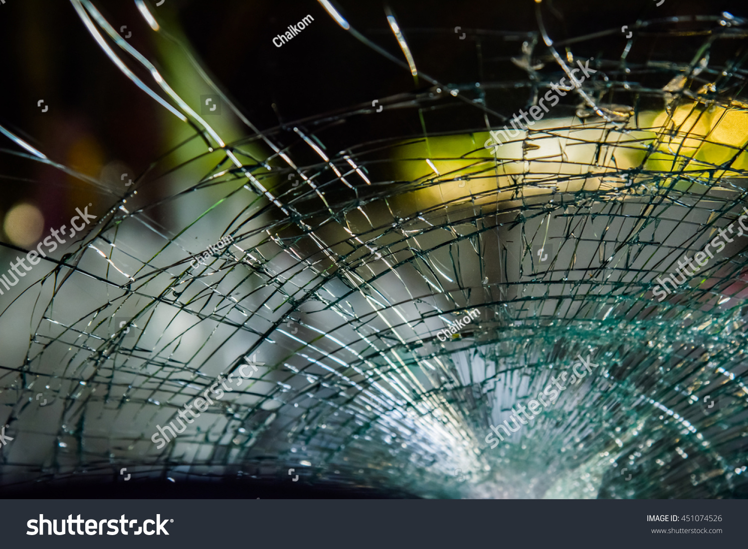 Broken Windshield Stock Photo (Edit Now) 451074526