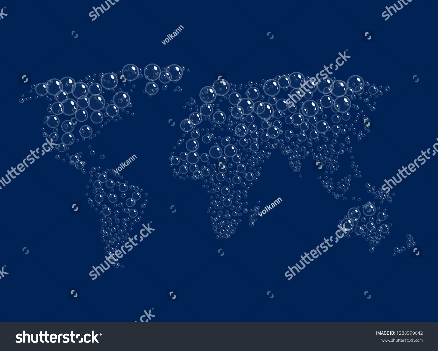 Bubble World Map Stock Illustration 1288999642