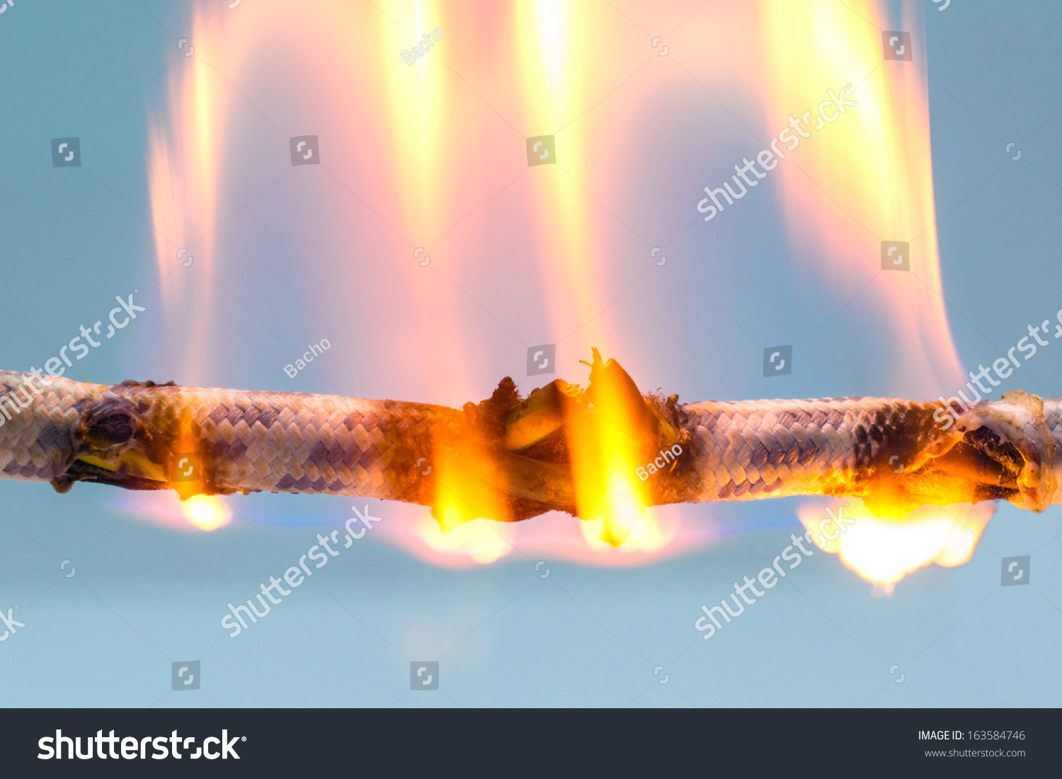 Burning Cable Stock Photo (Edit Now) 163584746