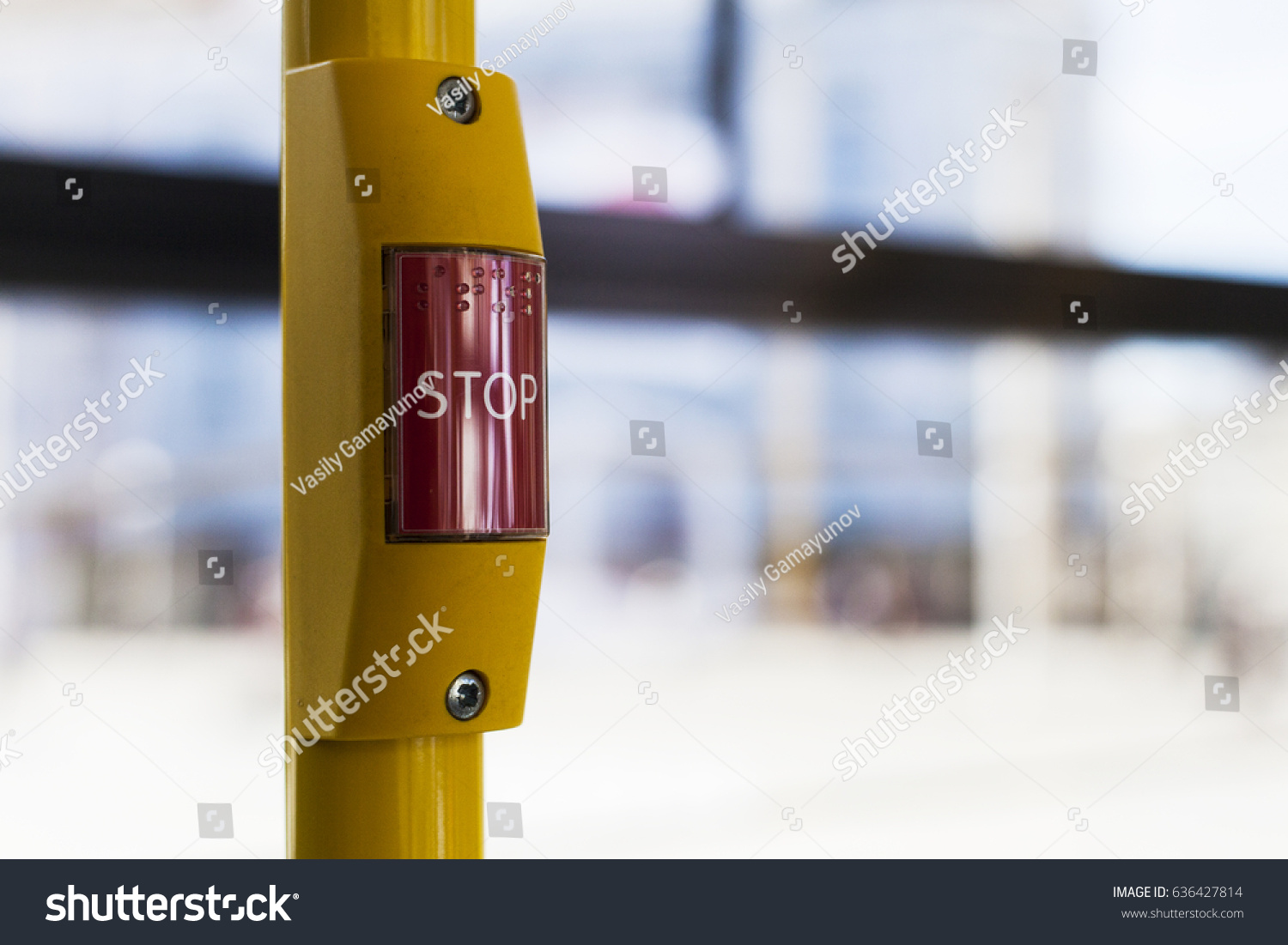 Bus Stop Button Stock Photo (Edit Now) 636427814