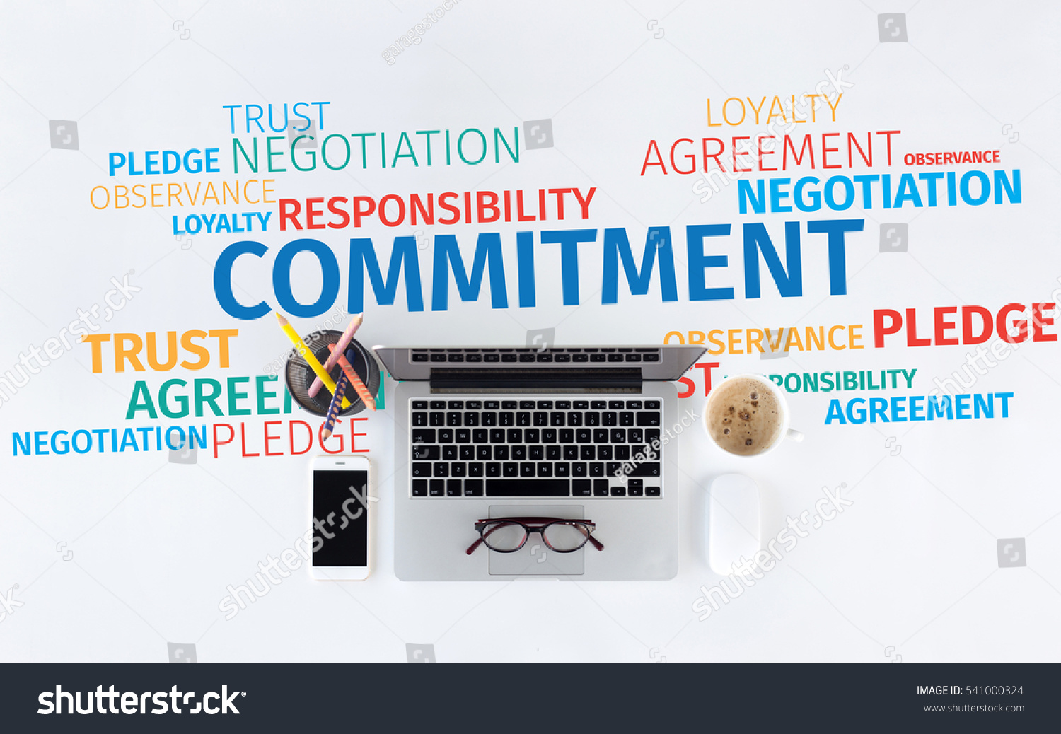 Business Concept Commitment Word Cloud Stock Photo 541000324 | Shutterstock