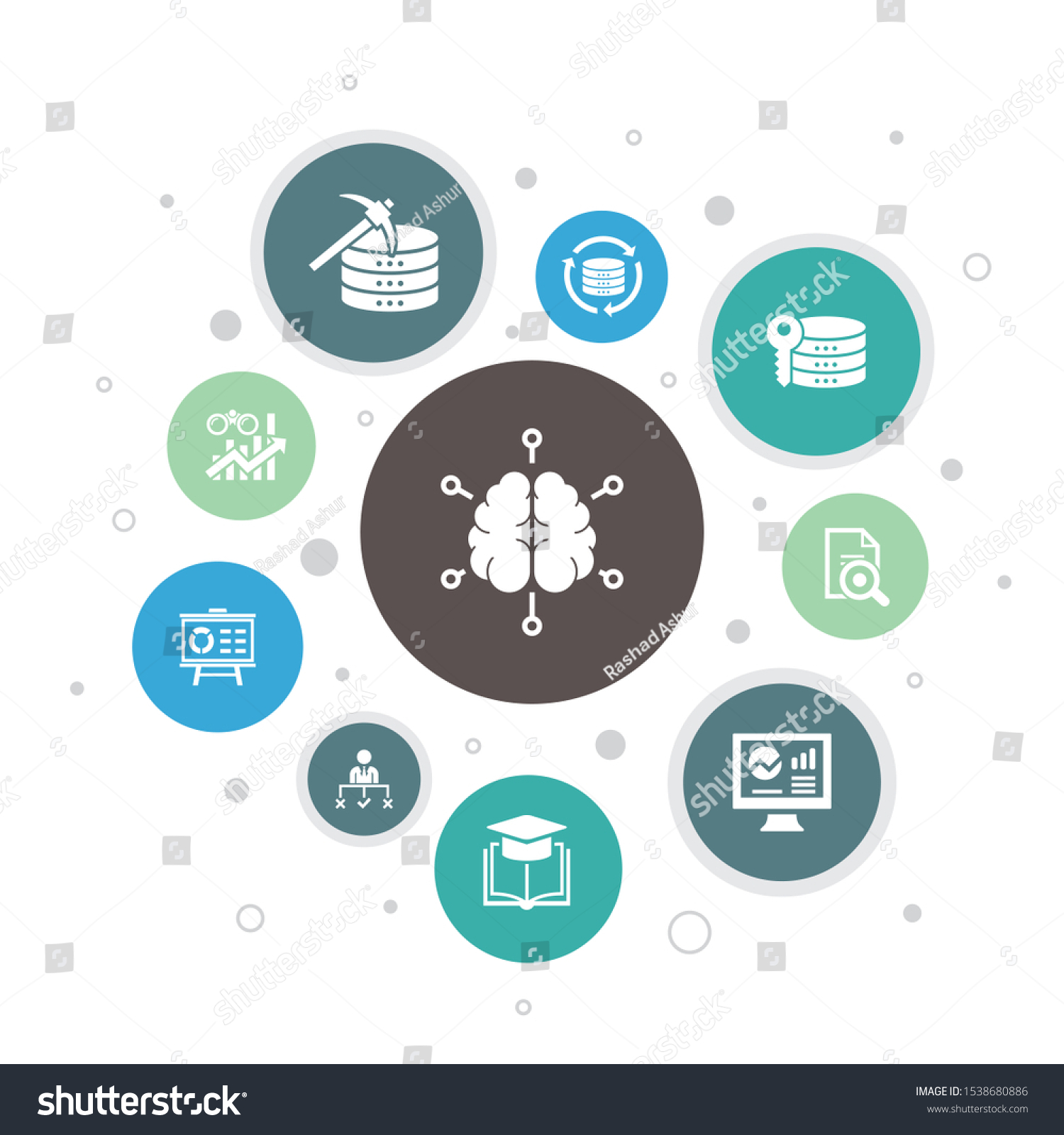 Business Intelligence Infographic 10 Steps Bubble Stock Illustration ...