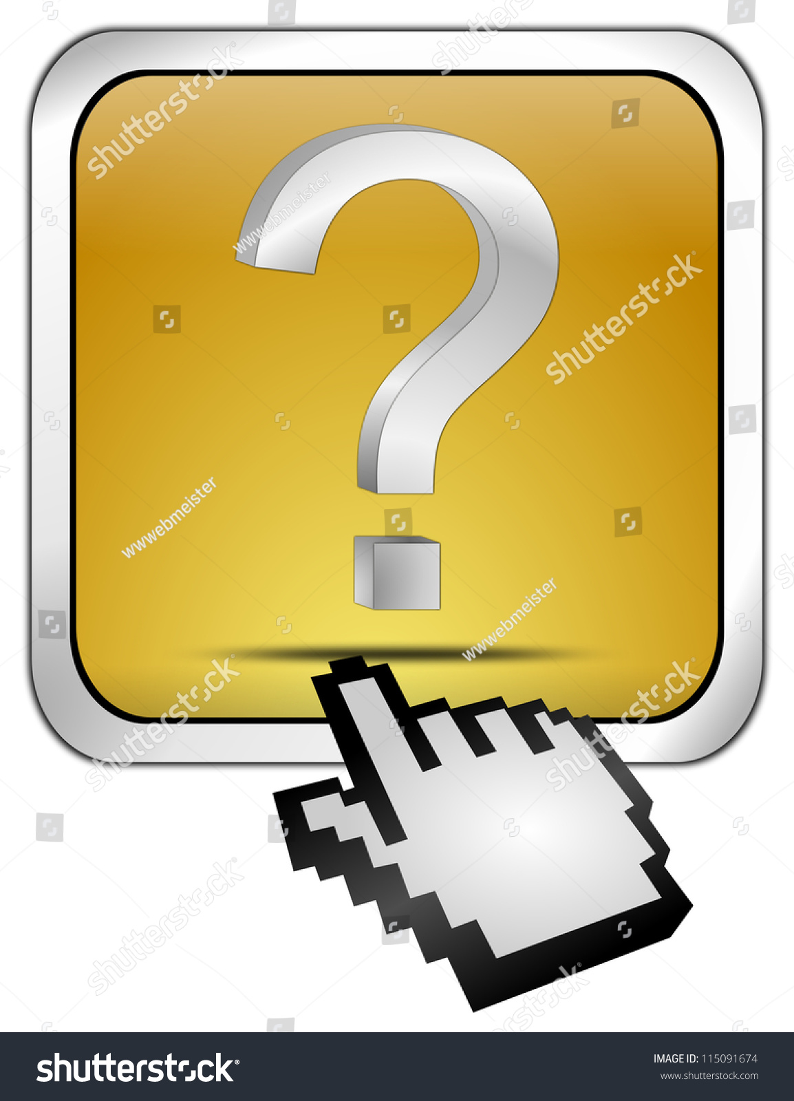 Button Question Mark Cursor Stock Illustration 115091674