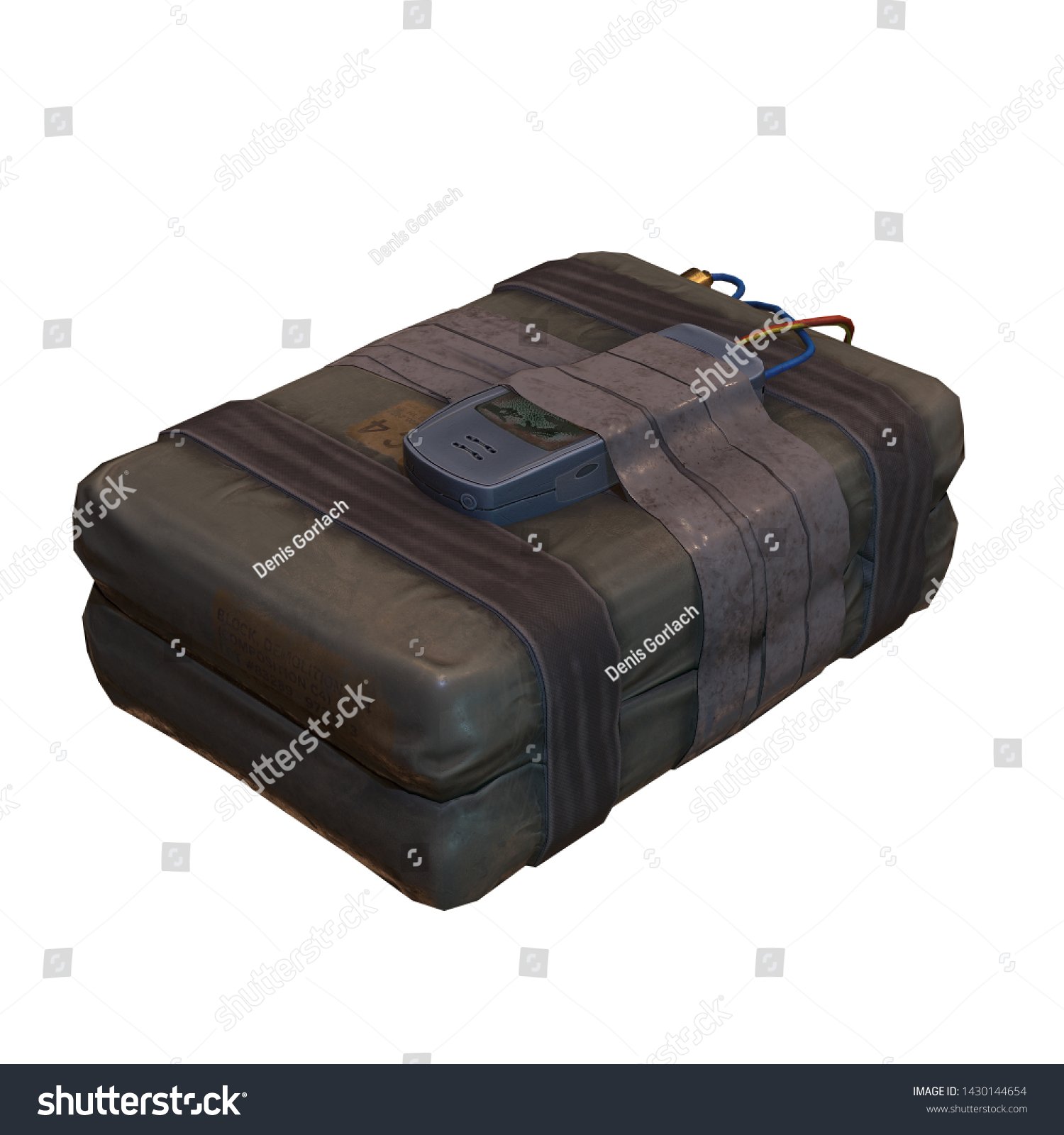 C4 Bomb Timer Explosive Device 3d Stock Illustration 1430144654 ...