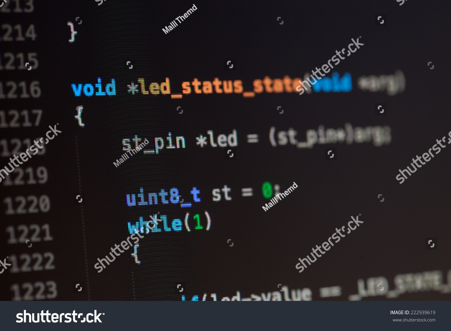 C Computer Language Source Code Stock Photo (Edit Now) 222939619 ...