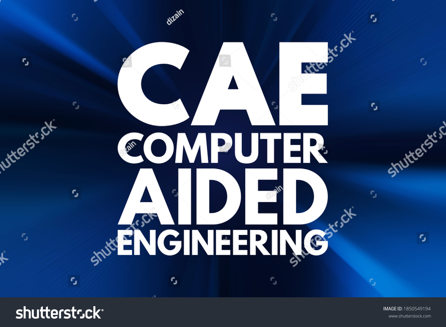 Cae Computer Aided Engineering Acronym Technology Stock Illustration ...