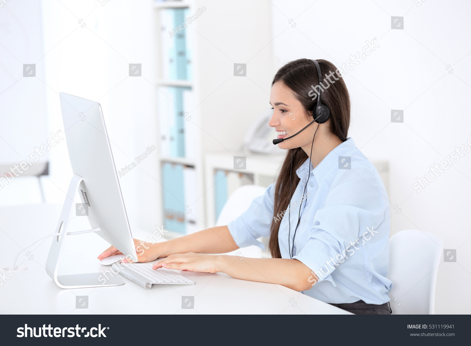Call Center Operator In Office Stock Photo 531119941 : Shutterstock Call Center Operator In Office Stock Photo 531119941 : Shutterstock