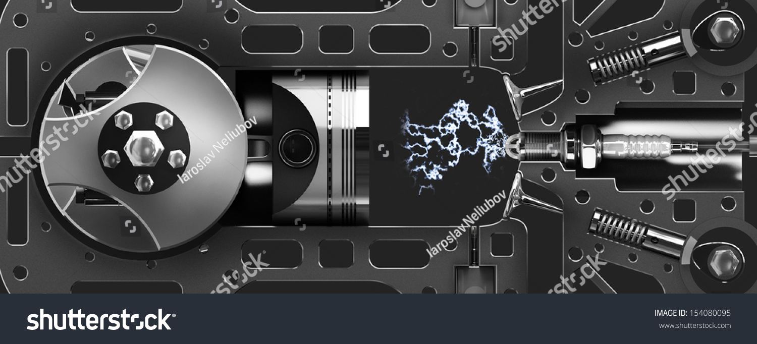 Car Engine Background High Resolution 3d Stock Illustration 154080095 ...