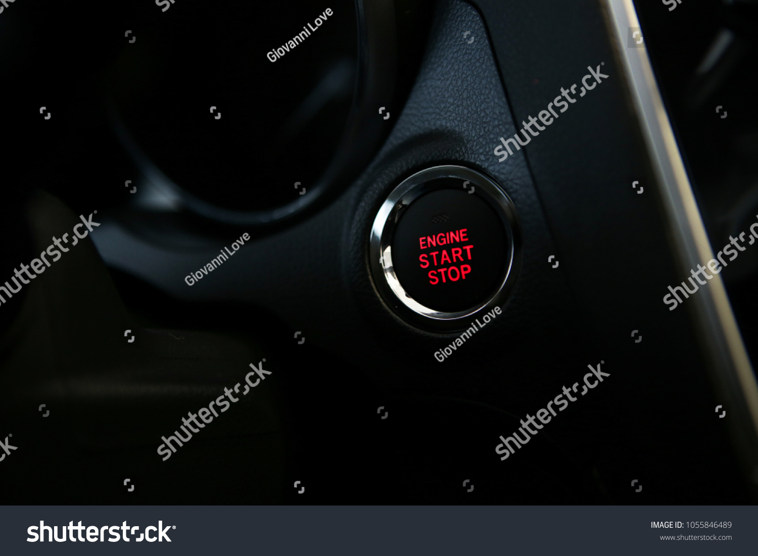 Car Engine Start Stop Button Space Stock Photo 1055846489 | Shutterstock