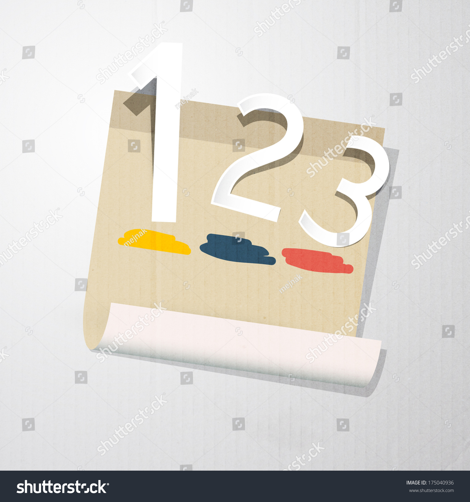 Cardboard Paper Progress Steps Tutorial Infographics Stock Illustration ...