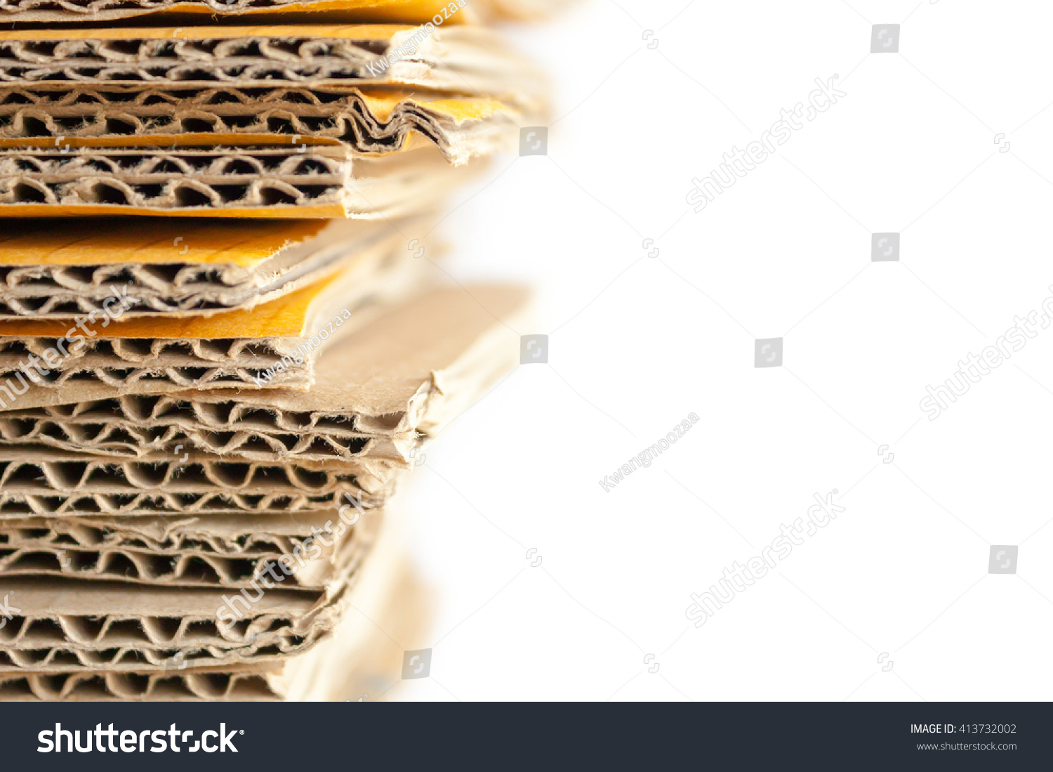 Cardboard Stack Isolated On White Background Stock Photo 413732002 ...