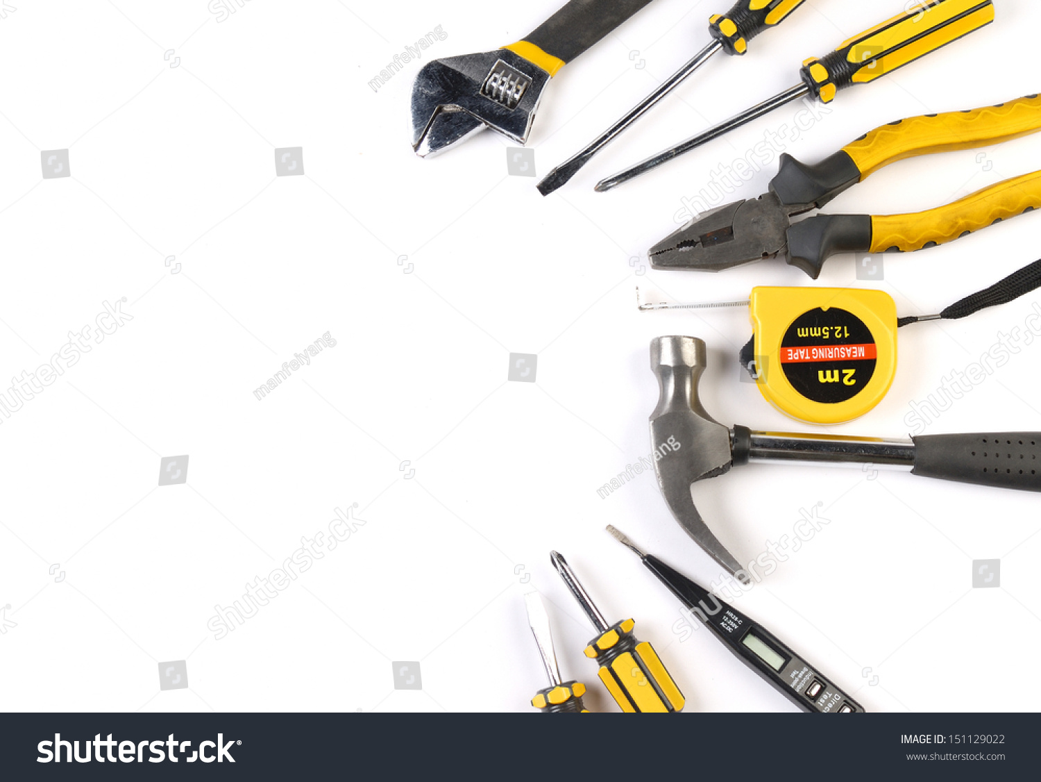 Carpentry Construction Tools Collage Background Stock Photo 151129022 ...
